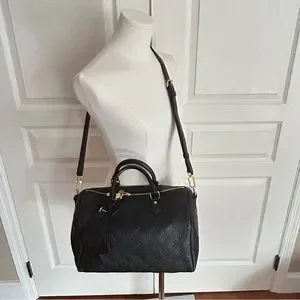 Louis Vuitton | Bags | Louis Vuitton Speedy Soft 3 Black Monogram ...